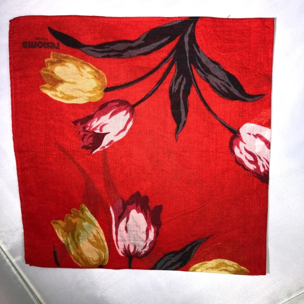 Renoma Paris | Accessories | Renoma Paris Red Tulip Floral Handkerchief ...